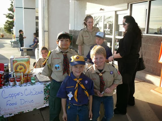 Copper Gazette: Copper Cub Scouts food drive bags a lot of food for the ...
