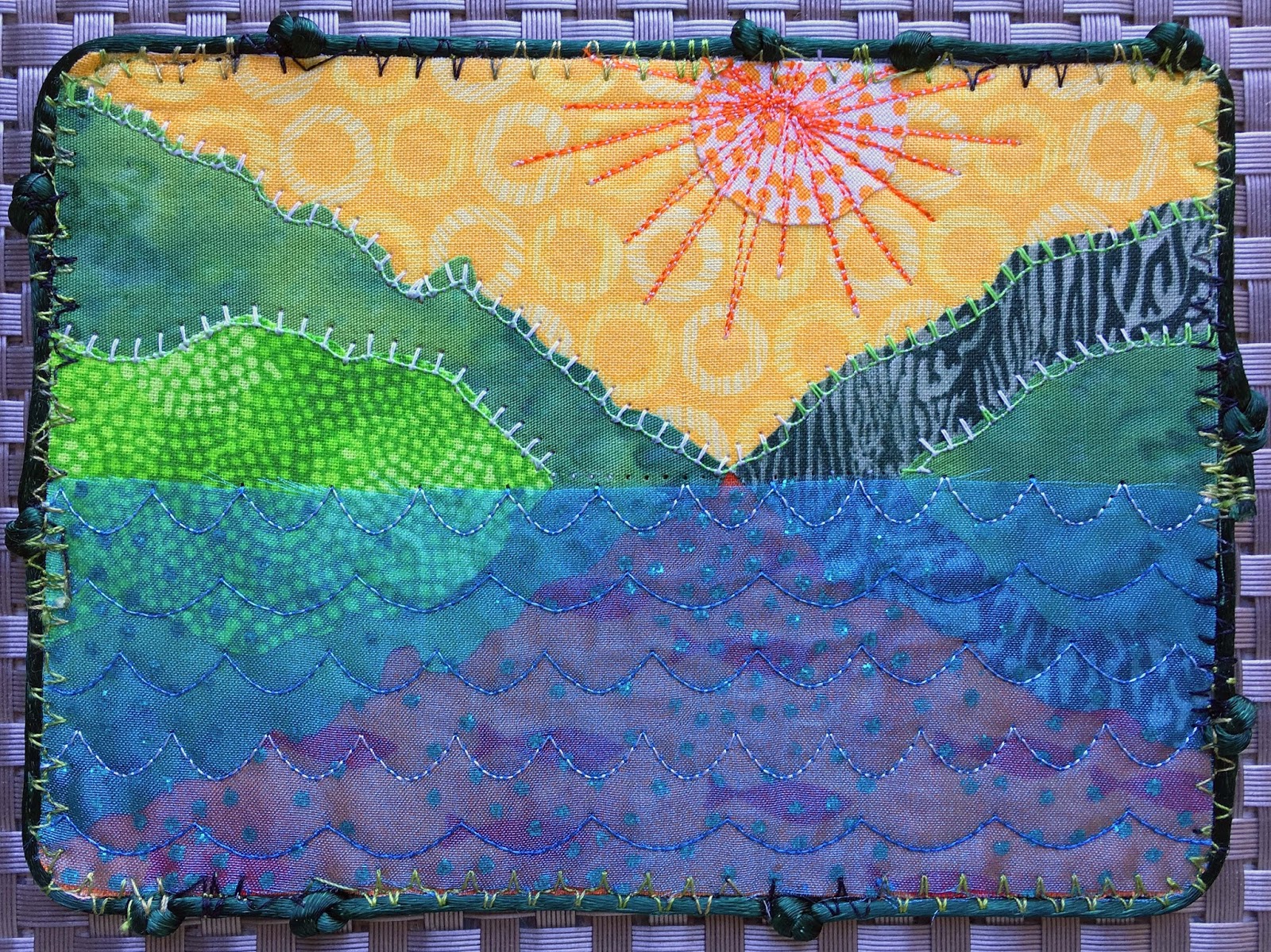 Sewing Fabric Postcards with ShereeSews: Spring Landscapes 2018 Critique