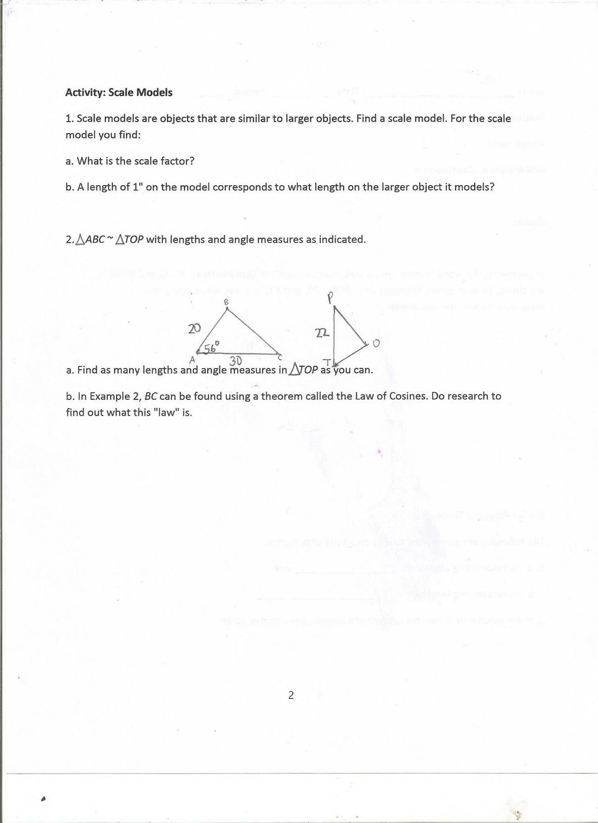Geometry, Common Core Style: Lesson 12-6: The Fundamental Theorem of ...