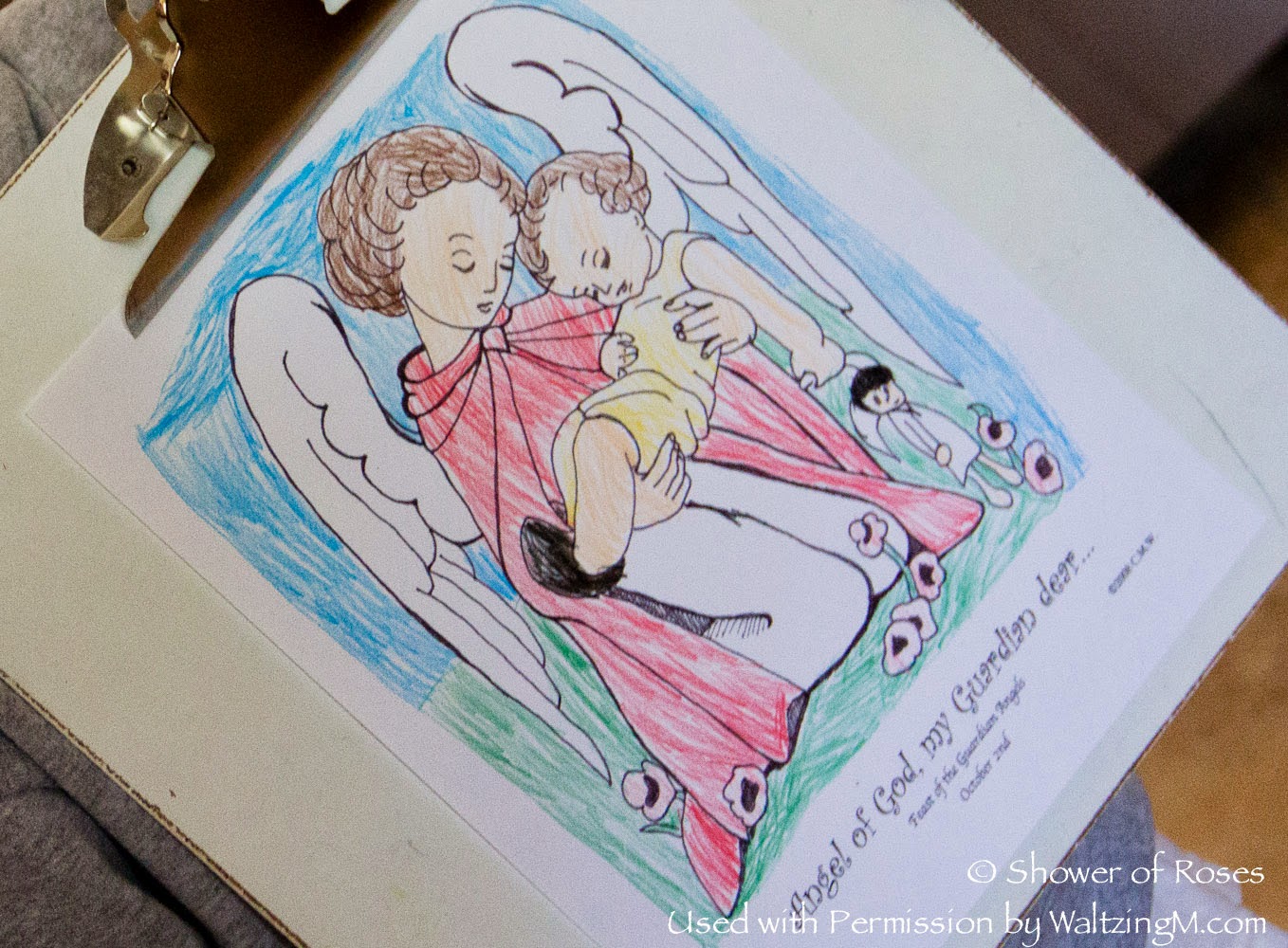 Waltzing Matilda: Guardian Angel Coloring Page