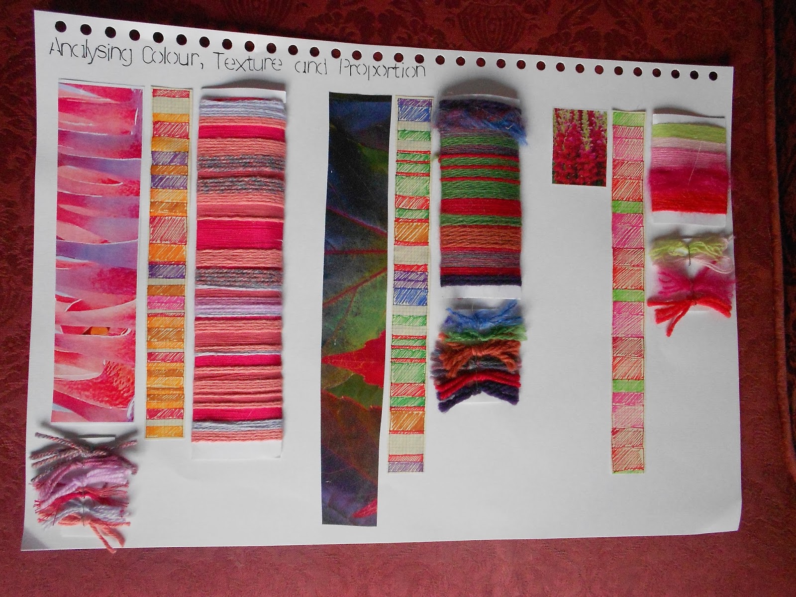 OCA Textiles Learning Log: Analysing Colour, Texture And Proportion