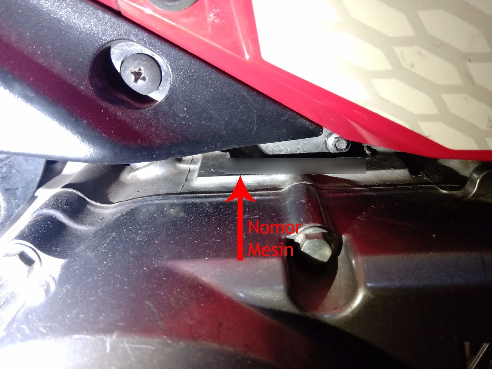 Letak Nomor Rangka dan Nomor Mesin Sepeda Motor - KEPOINDONESIA