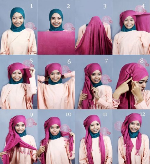 Cara Memakai Jilbab Kreasi | Tutorial Hijab