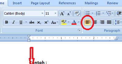 Fungsi Align text left, Center, Align text right, Justify Microsoft Word