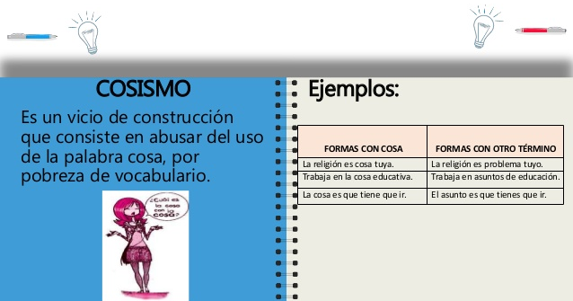 Vicios de lenguaje.: COSISMO.