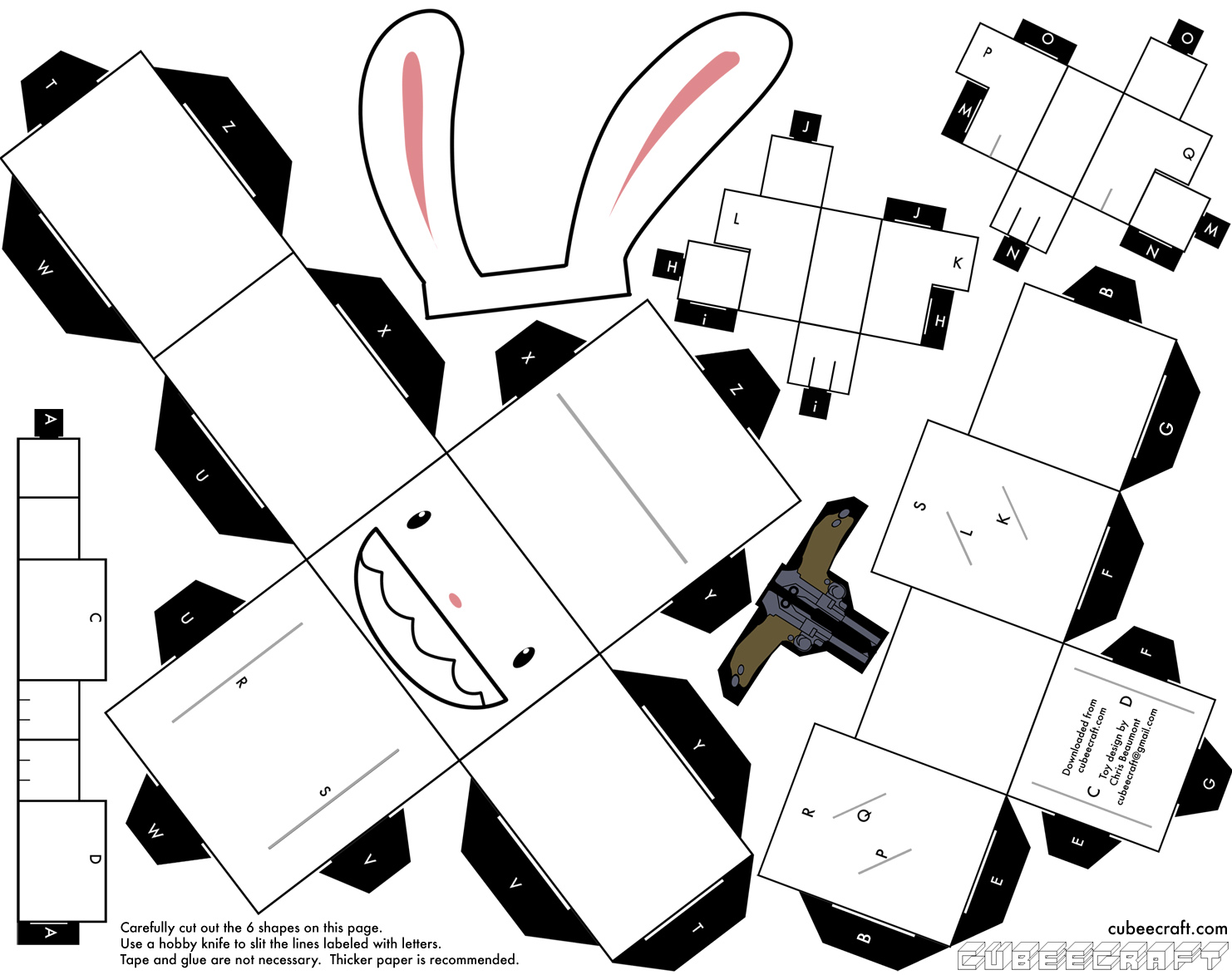 Adel's Book: Cube Paper Craft Some Cute Characters