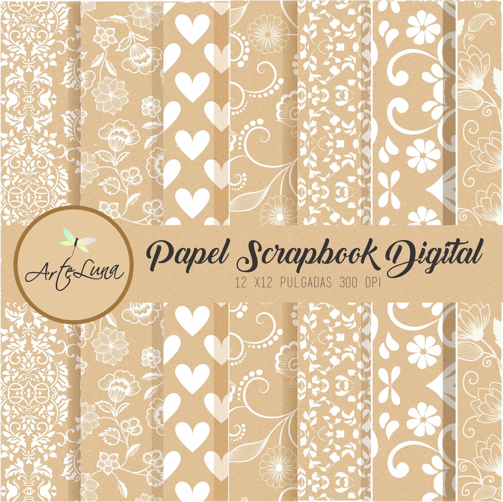 ARTE LUNA: PAPEL KRAF ESTAMPADO PARA IMPRIMIR GRATIS