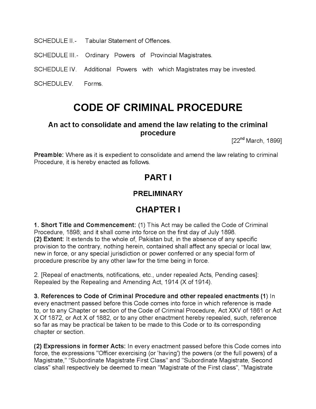 KNOWLEDGE FOR ALL: CrPC CODE OF CRIMINAL PROCEDURE CODE 1898 PAKISTAN BARE ACT ALL PARTS