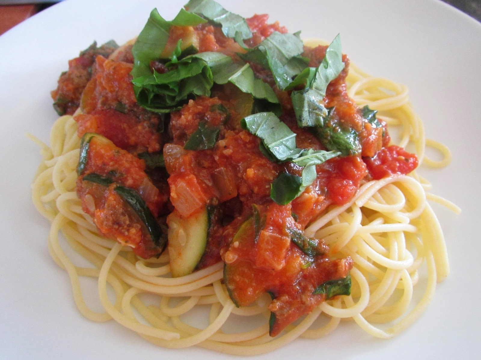 Successfully Gluten Free! : Red & Green Pasta w/ Italian Meatballs
