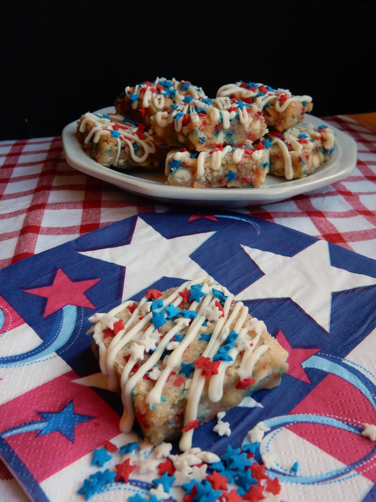Kim's County Line: Star-Spangled White Chocolate Blondies