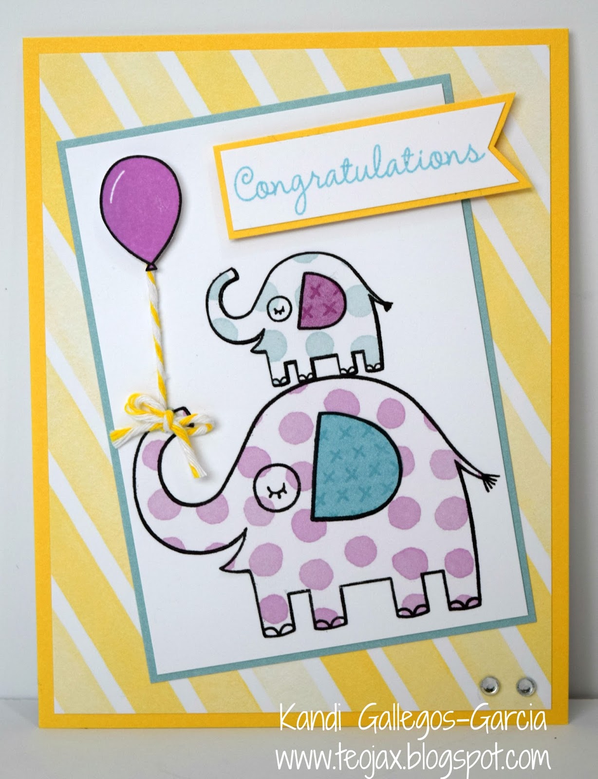 teojax: "Congratulations" elephant baby card
