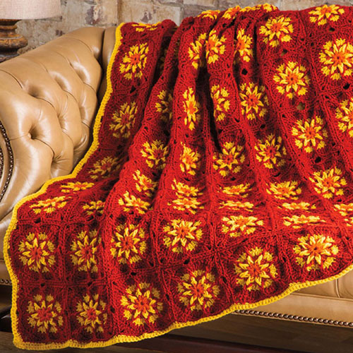 Beautiful Skills - Crochet Knitting Quilting : Astral Flowers Throw ...