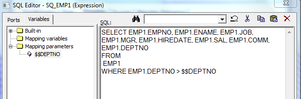 Basic Informatica Tutorial: Mapping Parameters & Mapping variables