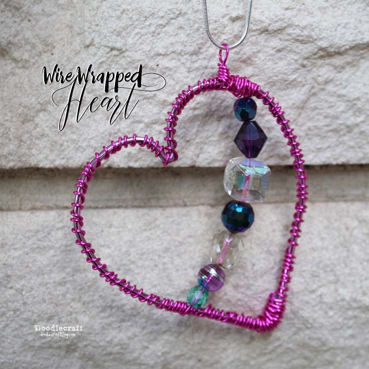 Wire Wrapped Heart Pendant!