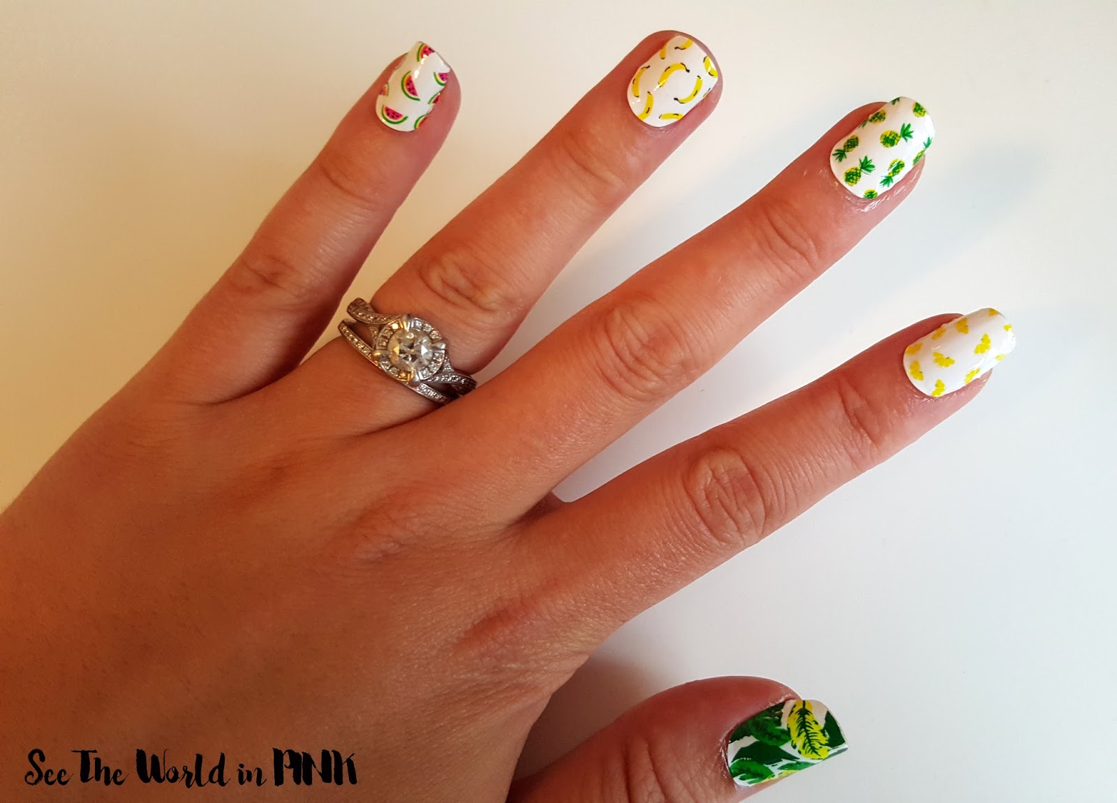 Manicure Monday - Scratch Nail Wraps "Fruit Basket" | See the World in PINK