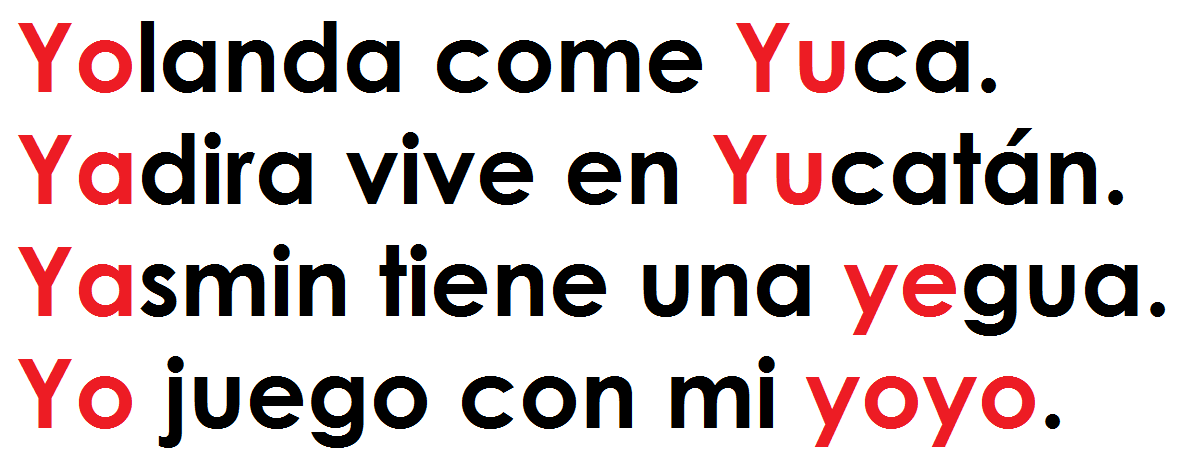 MI GRADO PRIMERO: La letra Y