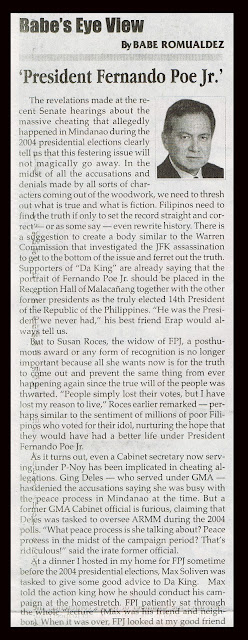 SUSAN ROCES: PRESIDENT FERNANDO POE, JR.