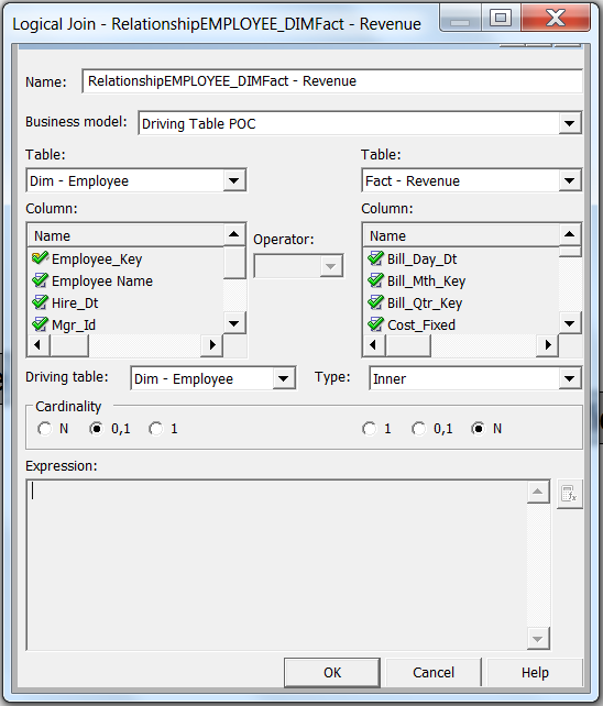 Let's Live The BI Wonder: Using Driving table in OBIEE Complex Join