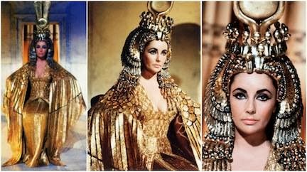 I should be writing: That Liz Taylor/Cleopatra/Isis Costume