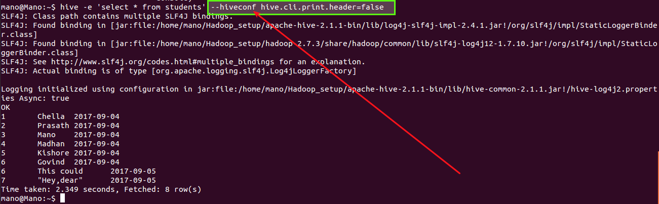 Share My Learning S 3 Hive Commands Cli Command Line Interface