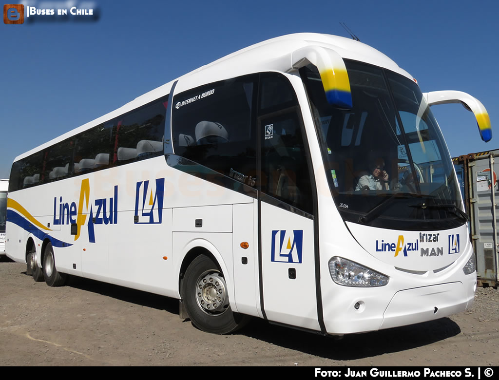 Buses en Chile | Juan Guillermo Pacheco S.: Linea Azul | Unidad Nueva.-