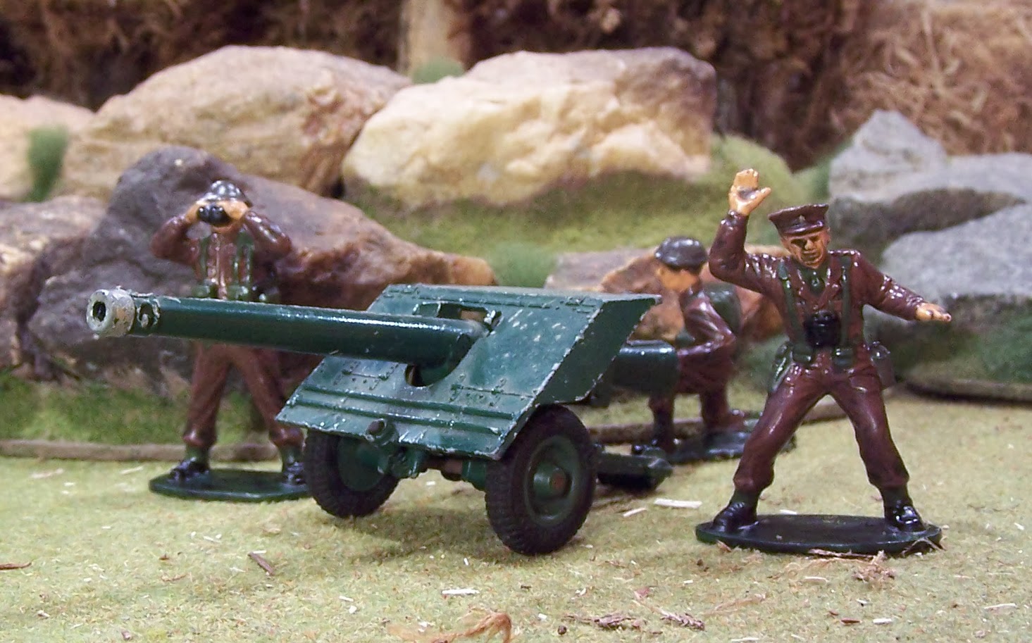 WWII Plastic Toy Soldiers: British Artillery