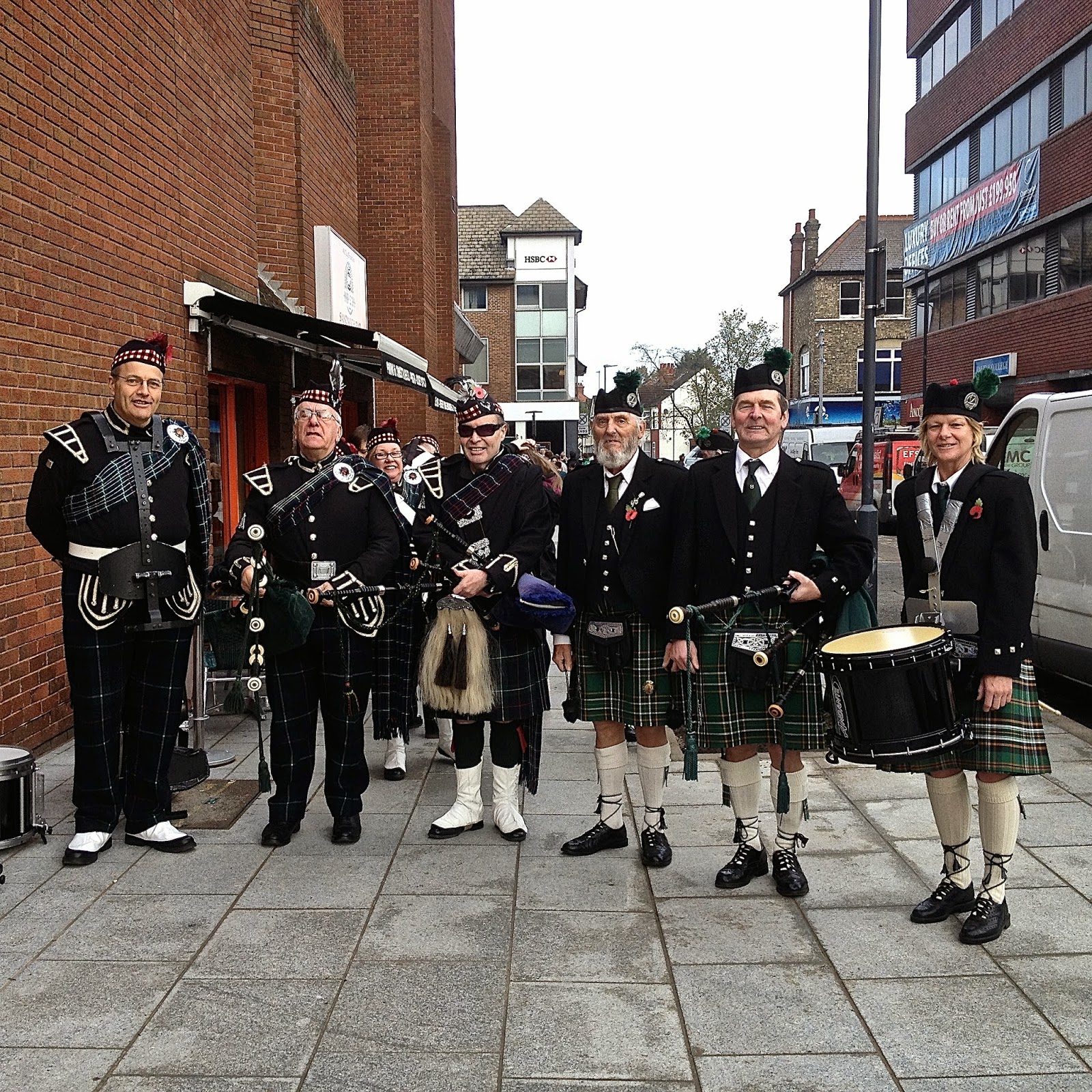 Travel with Angela Lansbury: Remembrance Sunday Irish Pipers in Harrow ...