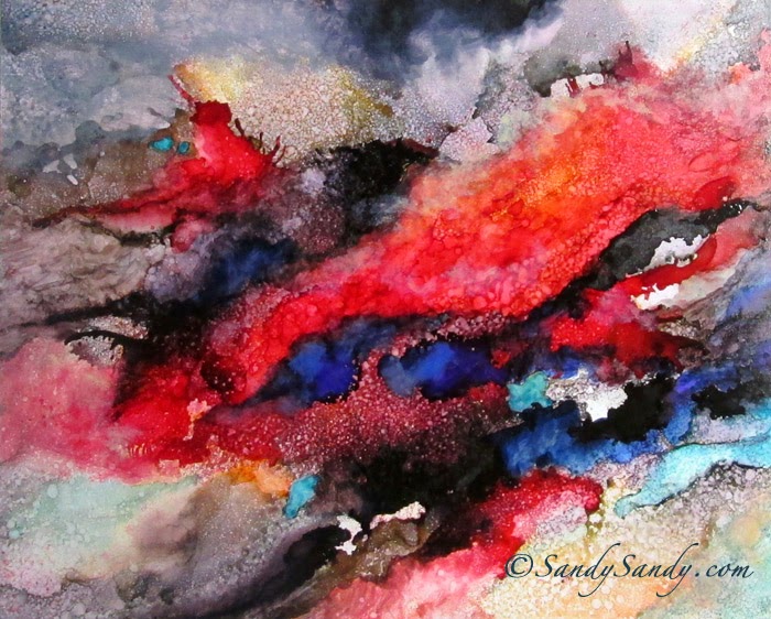 *SANDY SANDY ART*: 30 Paintings in 30 Days ~ Go With The Flow ~ Day 25
