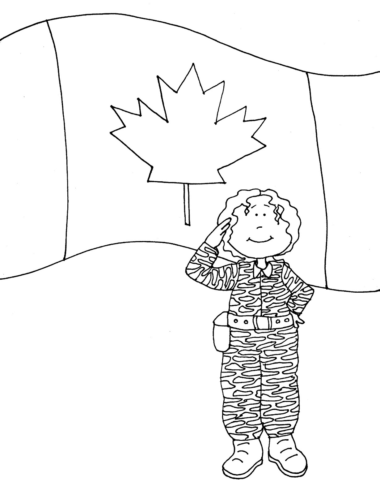 Free Dearie Dolls Digi Stamps: Special Request Canadian Flag with Soldiers