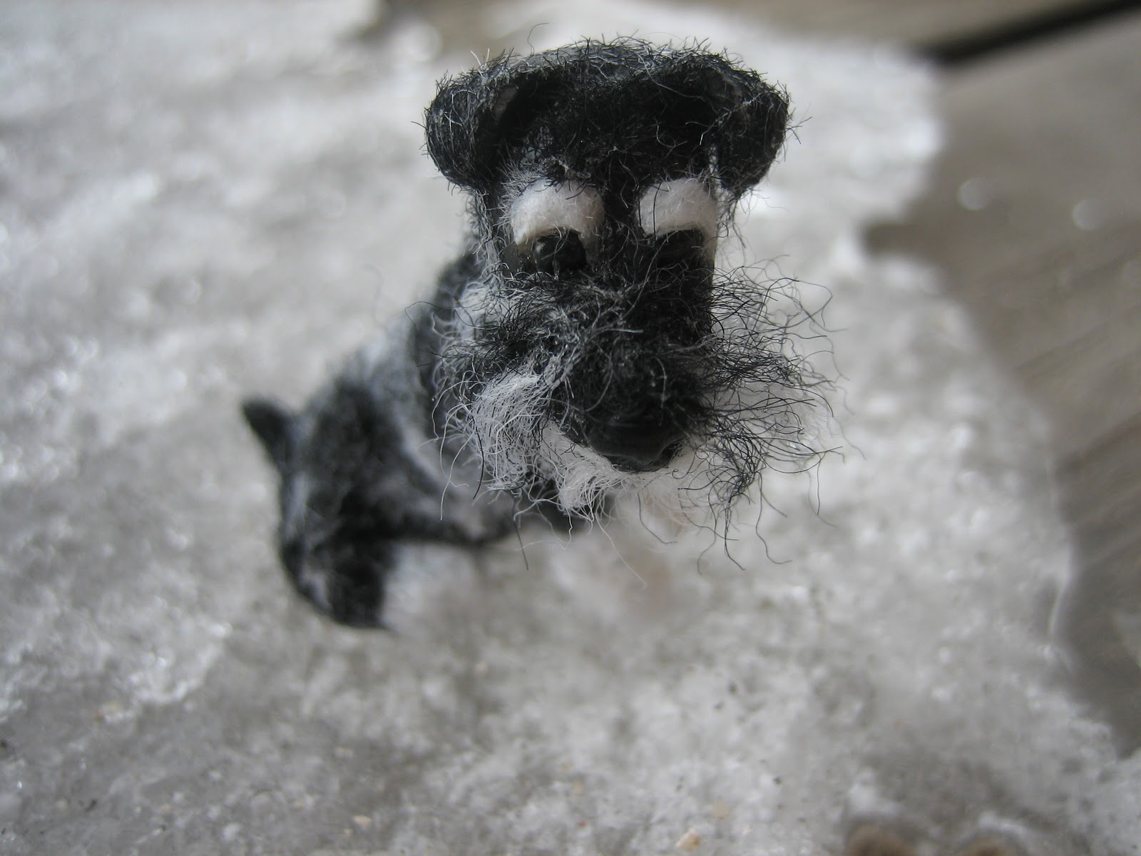 MALINIKminiatures: Auction Dollhouse Miniature Schnauzer Dog
