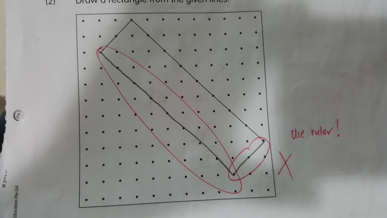 EDP Class 4A (2016): Drawing Squares and Rectangles on dot paper