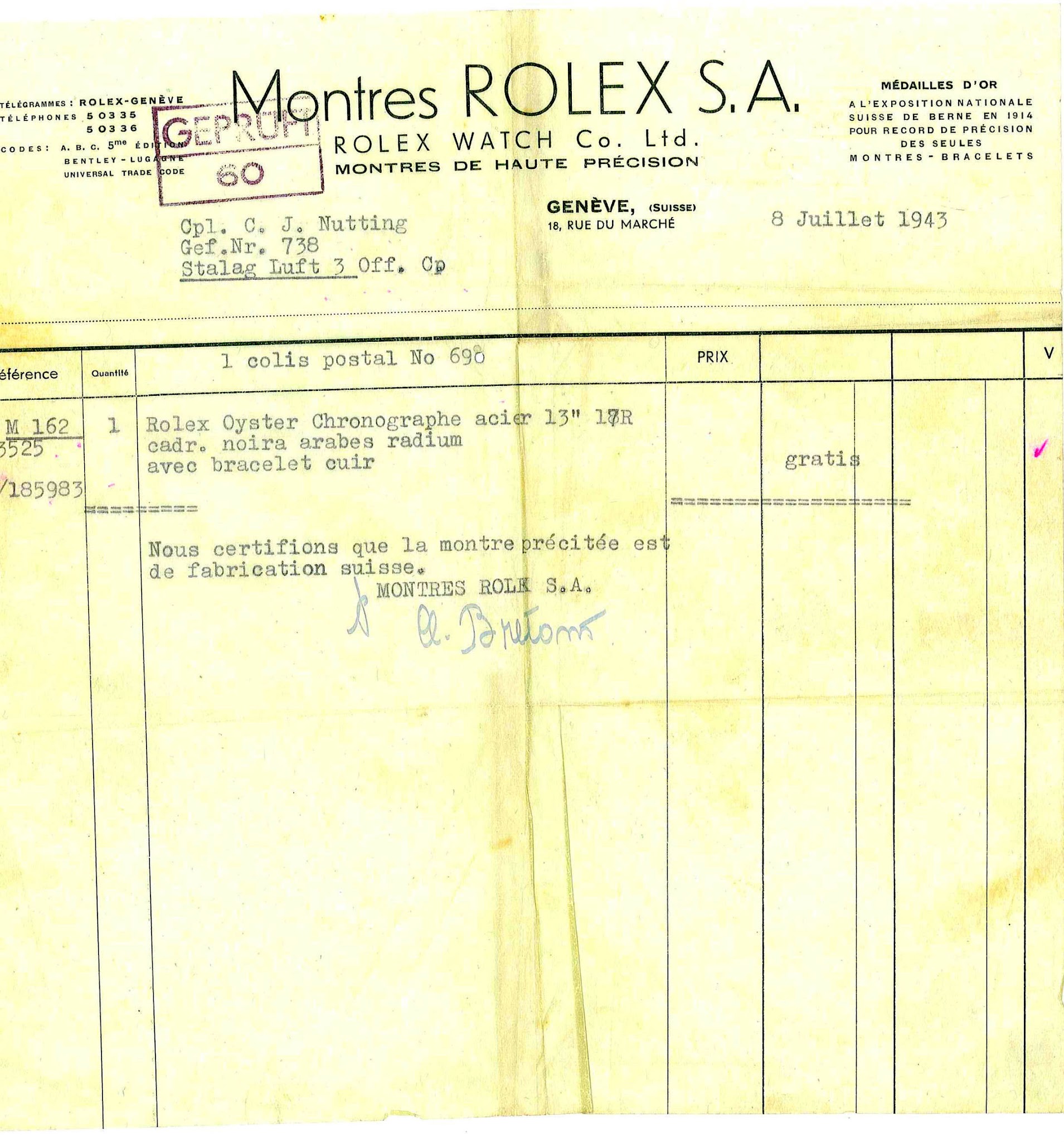 Welcome to RolexMagazine.com: Rolex History: The Corporal's Rolex