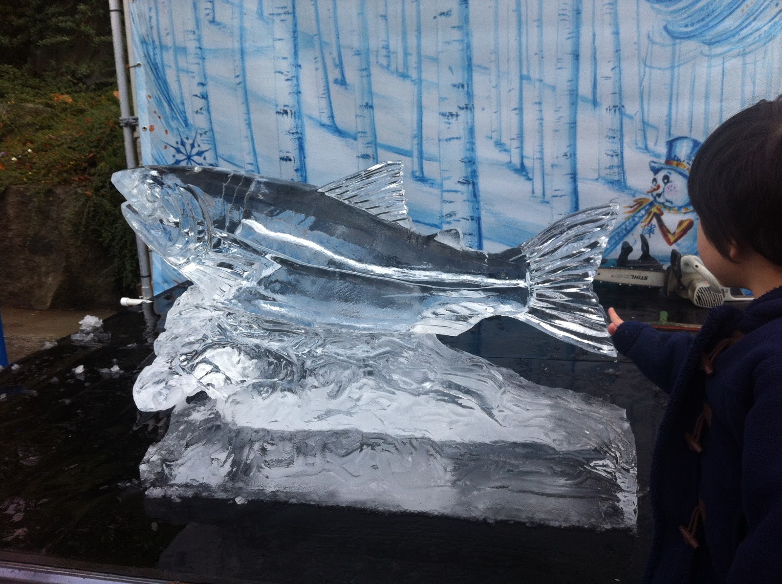 Ice Sculptures Every Saturday at the Seattle Center.