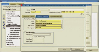Oracle Applications: Oracle ABC Analysis and Cycle Count