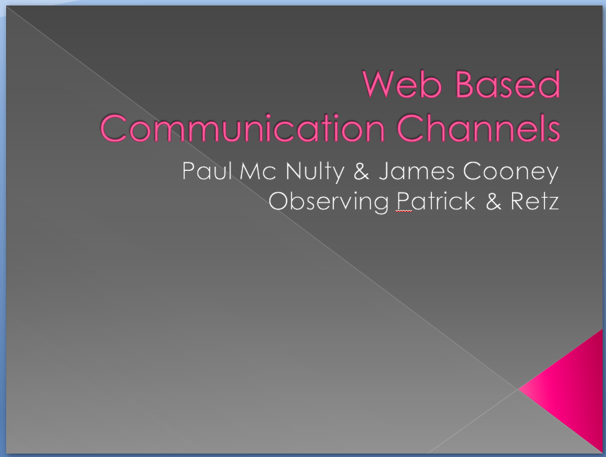 Communication and Employability Skills : Web Based Communication Channels