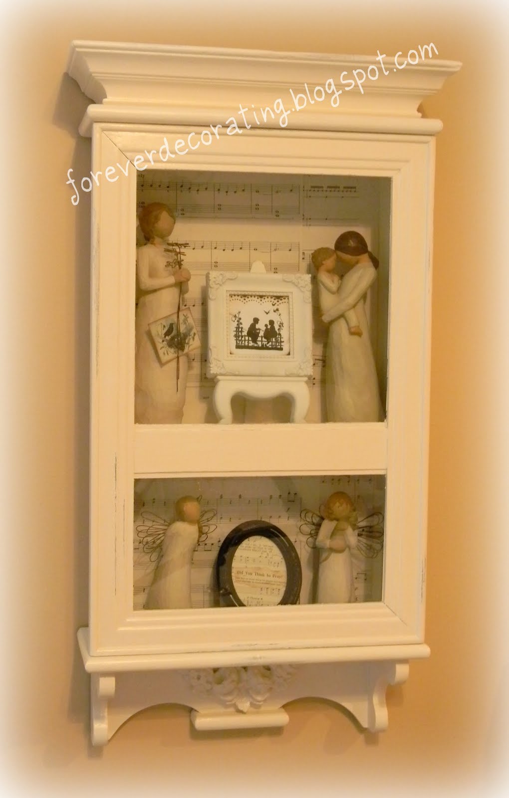 Forever Decorating!: Vintage Clock Case revived into a Sweet Display Case!