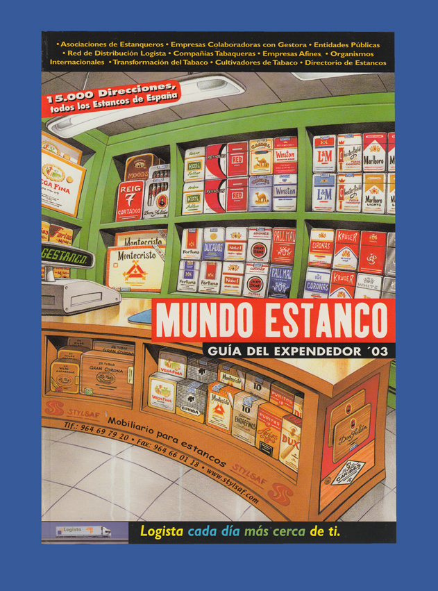 Ricardo Machuca: Portada para la Guía de estancos de España- 2003.
