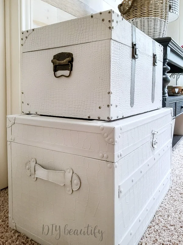 Painted Trunks for Unified Storage - DIY Beautify - Creating Beauty at Home