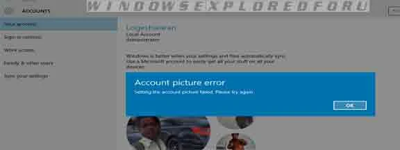 Logeshwaran.org: Setting the Account Picture failed.Please try Again ...