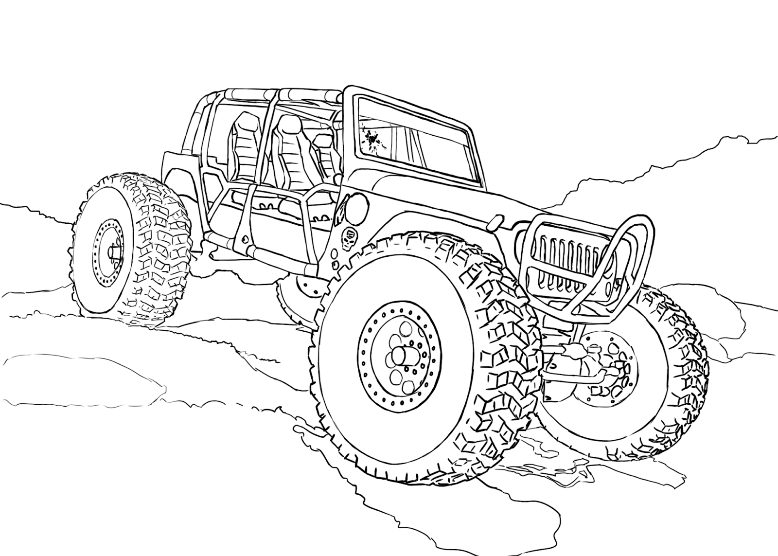 Jeep Rock Crawler Coloring Pages Coloring Pages