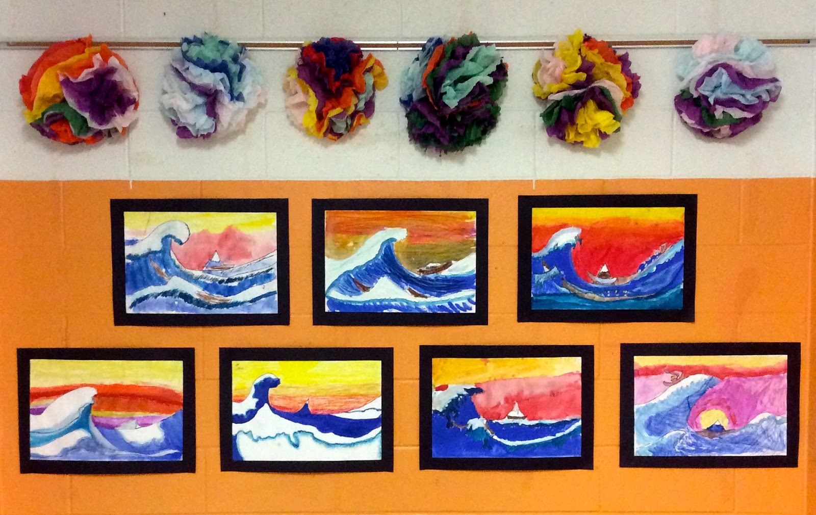 Ms. Curry's Art Room : Third Grade Making Great Waves!