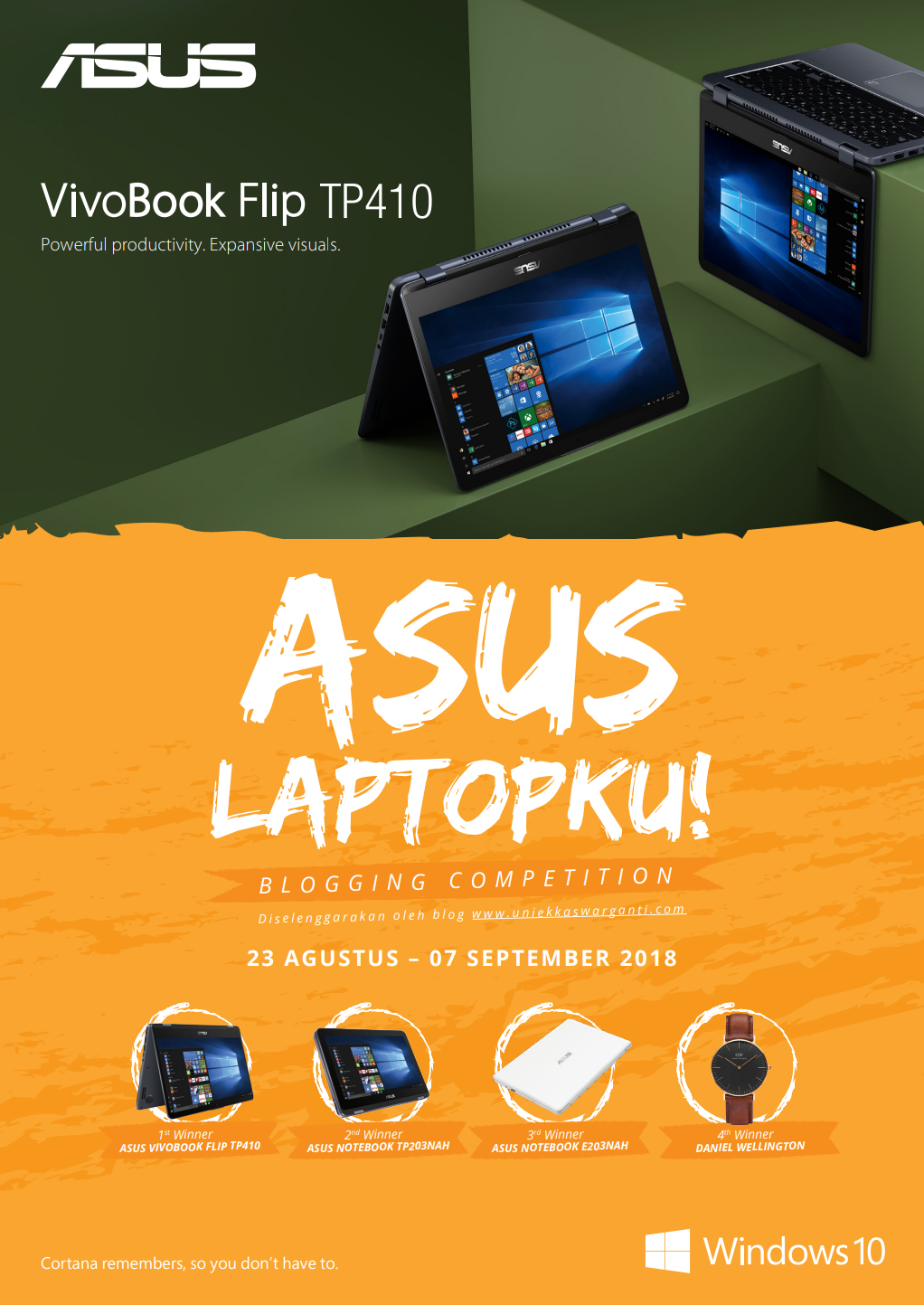 Asus Vivobook Flip TP410 Multifungsi dan Bisa Bertransformasi Menjadi 4 ...