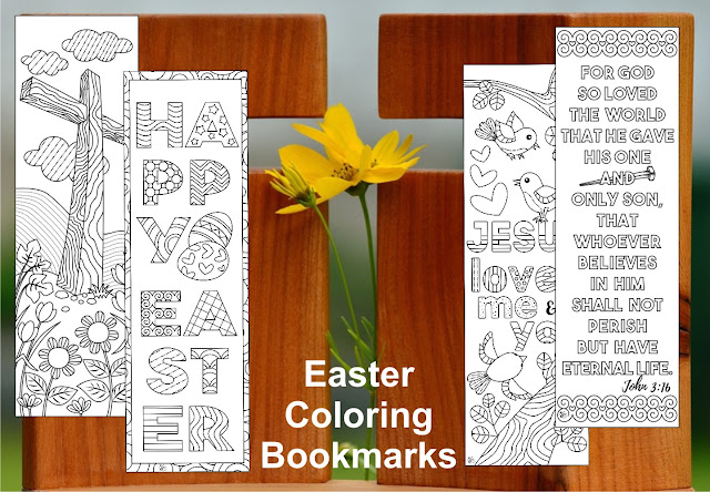 RicLDP Artworks: Easter Coloring Bookmarks 2