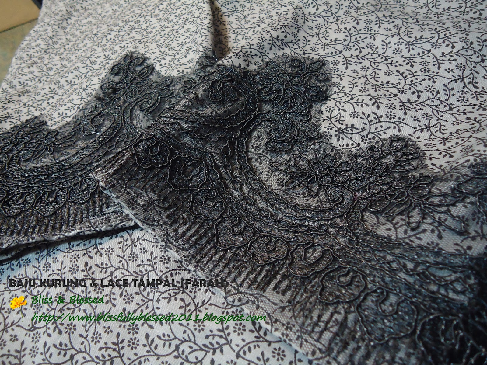 Blissfully Blessed... Safiyyah: Baju Kurung Lace Tampal (Farah)