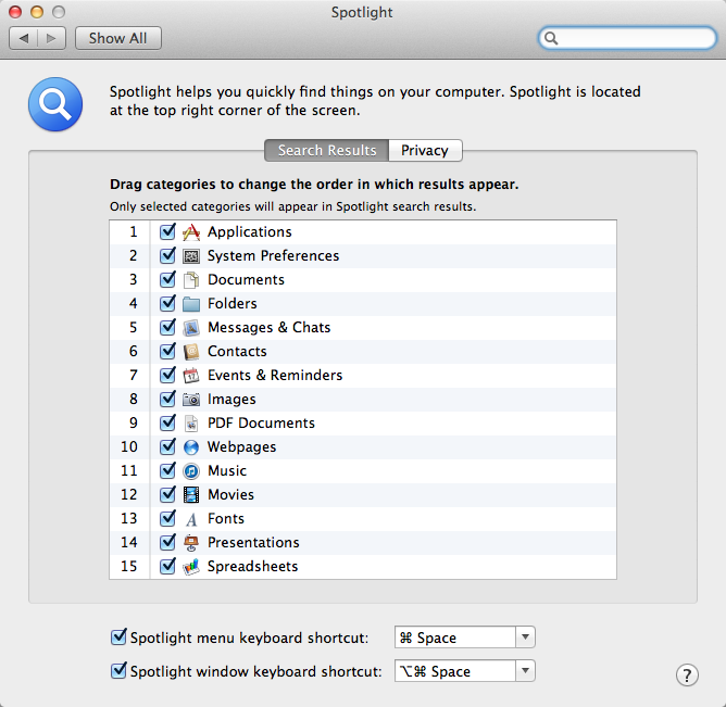 Stuff that most try to do: Hide Files and Folder from SpotLight Search