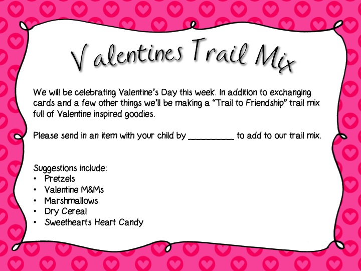 Classroom Freebies Too: Valentine's Trail Mix