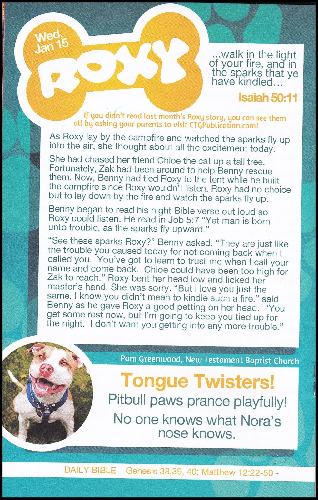 Roxy - Children's Devotional - Isaiah 50:11