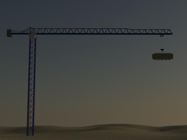 3D Modelling and animation: Crane - finishing the model