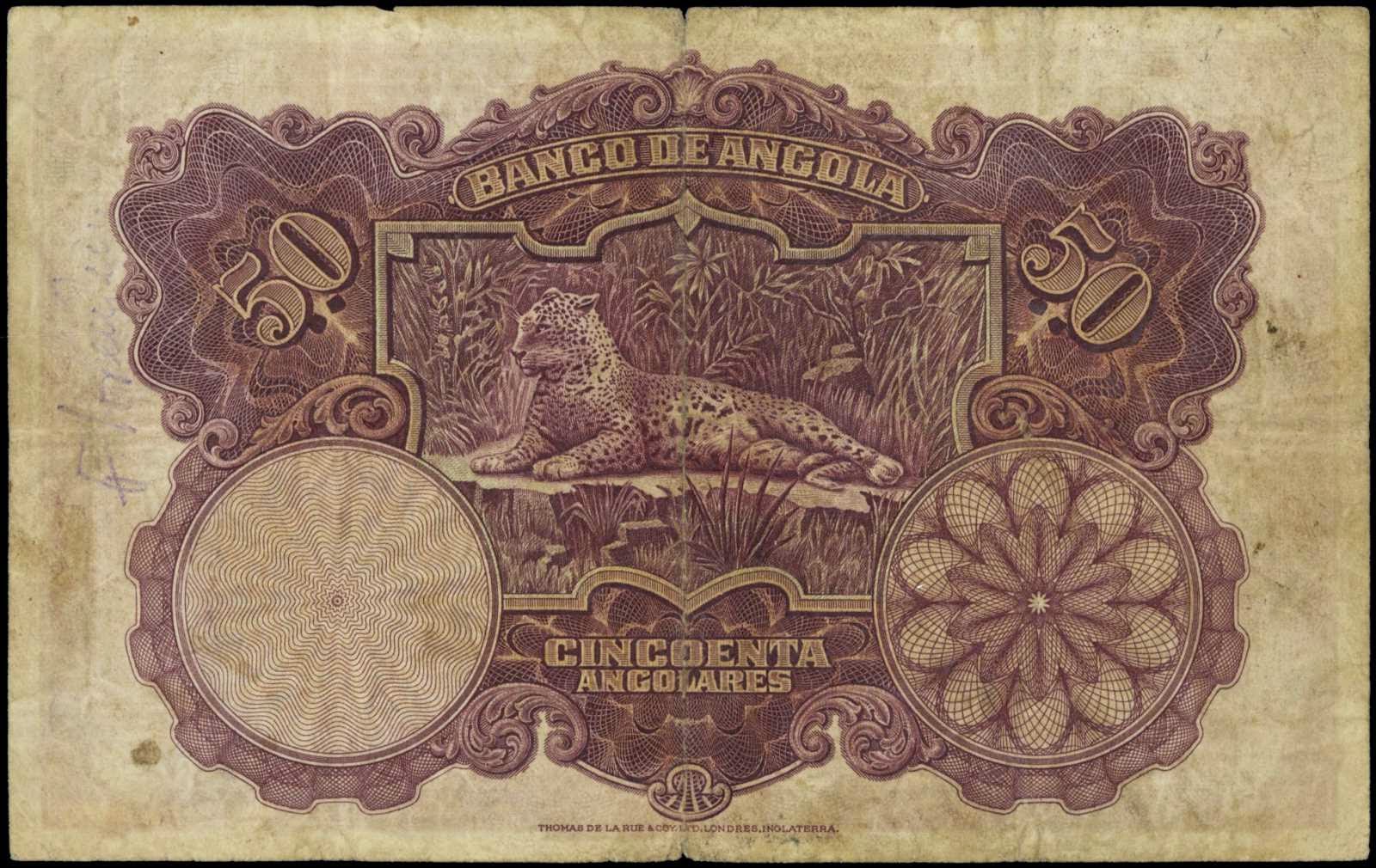 Angola 50 Angolares banknote 1927|World Banknotes & Coins Pictures ...