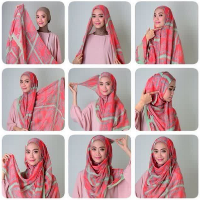 Cara memakai jilbab